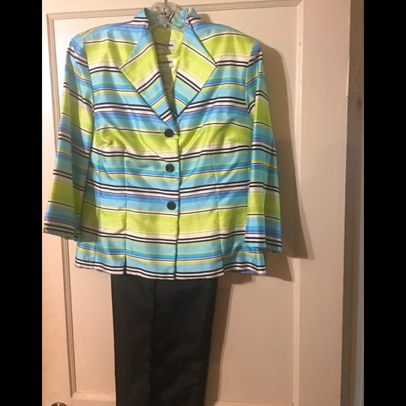 Perceptions | Pants & Jumpsuits | Jacket Pants And Top Suitcloset Clear ...